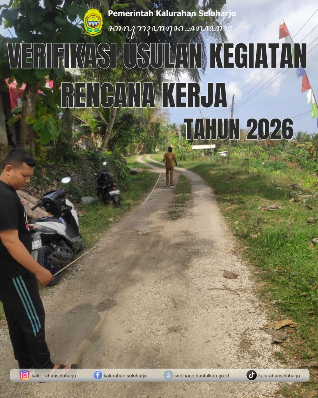 Verifikasi Usulan Kegiatan Rencana Kerja Tahun 2026 - Website Kalurahan Seloharjo